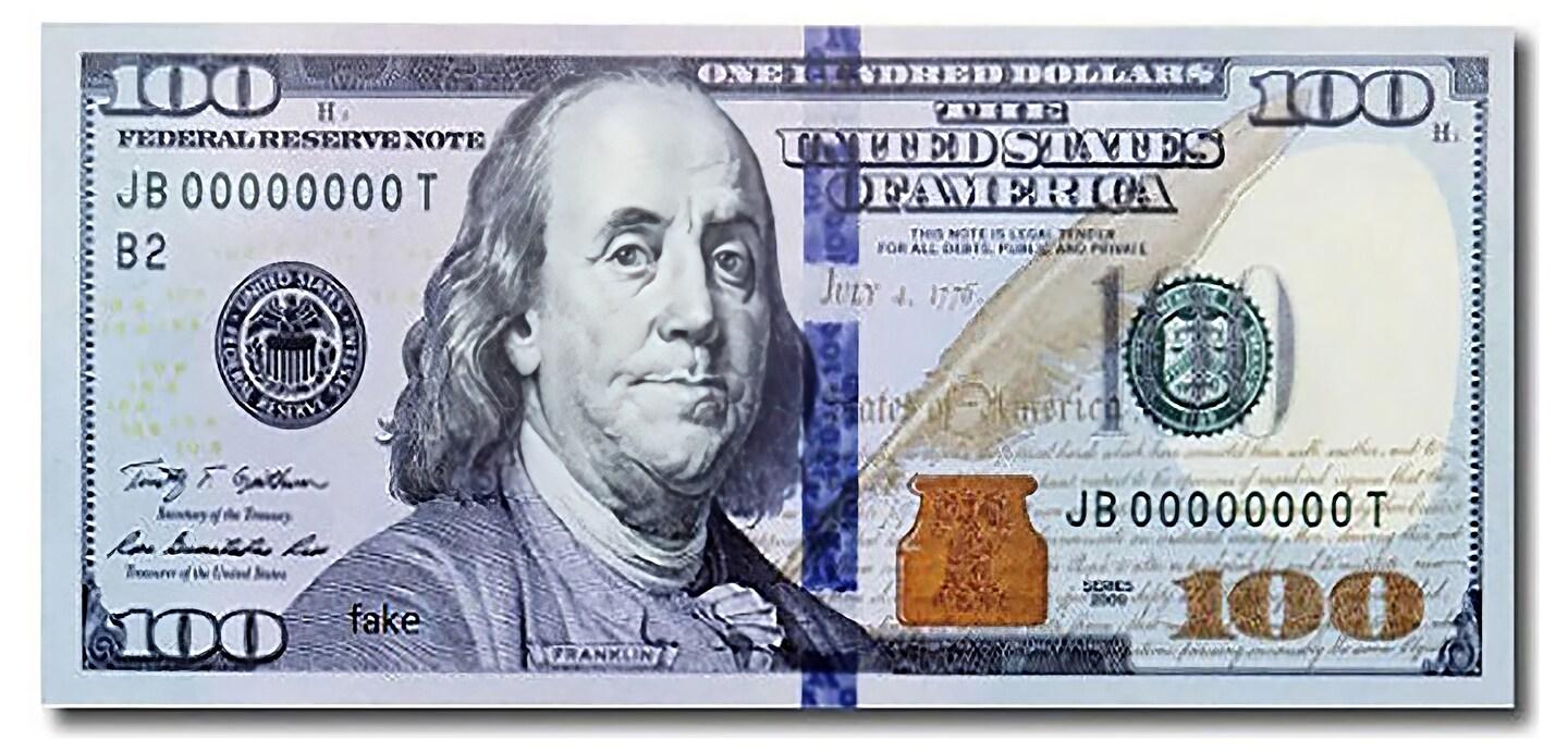 100 Dollar Bill Edible Cake Topper - Personalized Fondant Decor for ...