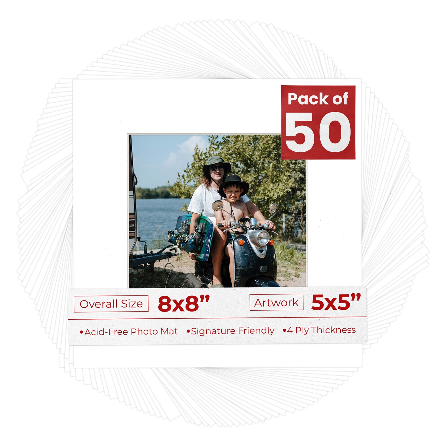 Golf Ball Texture Mat Board for 8x8 Frames - Fits 5x5 Photos, Color ...