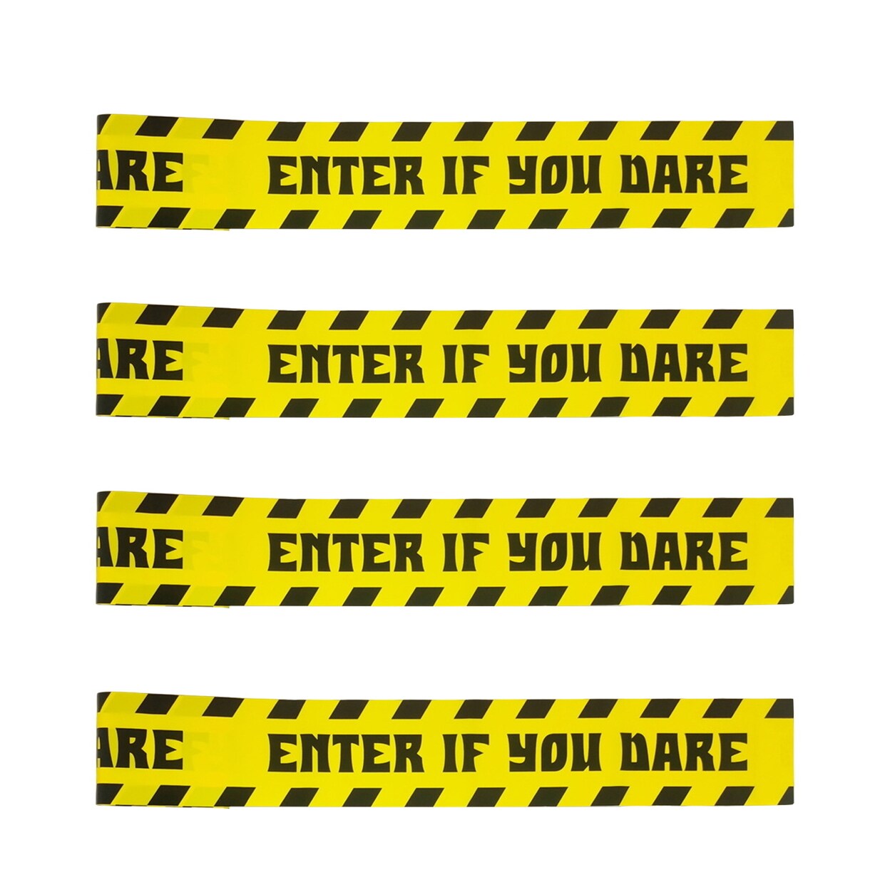 4 Pcs Halloween Caution Tape Bundle Spooky Warning Decoration Strip ...