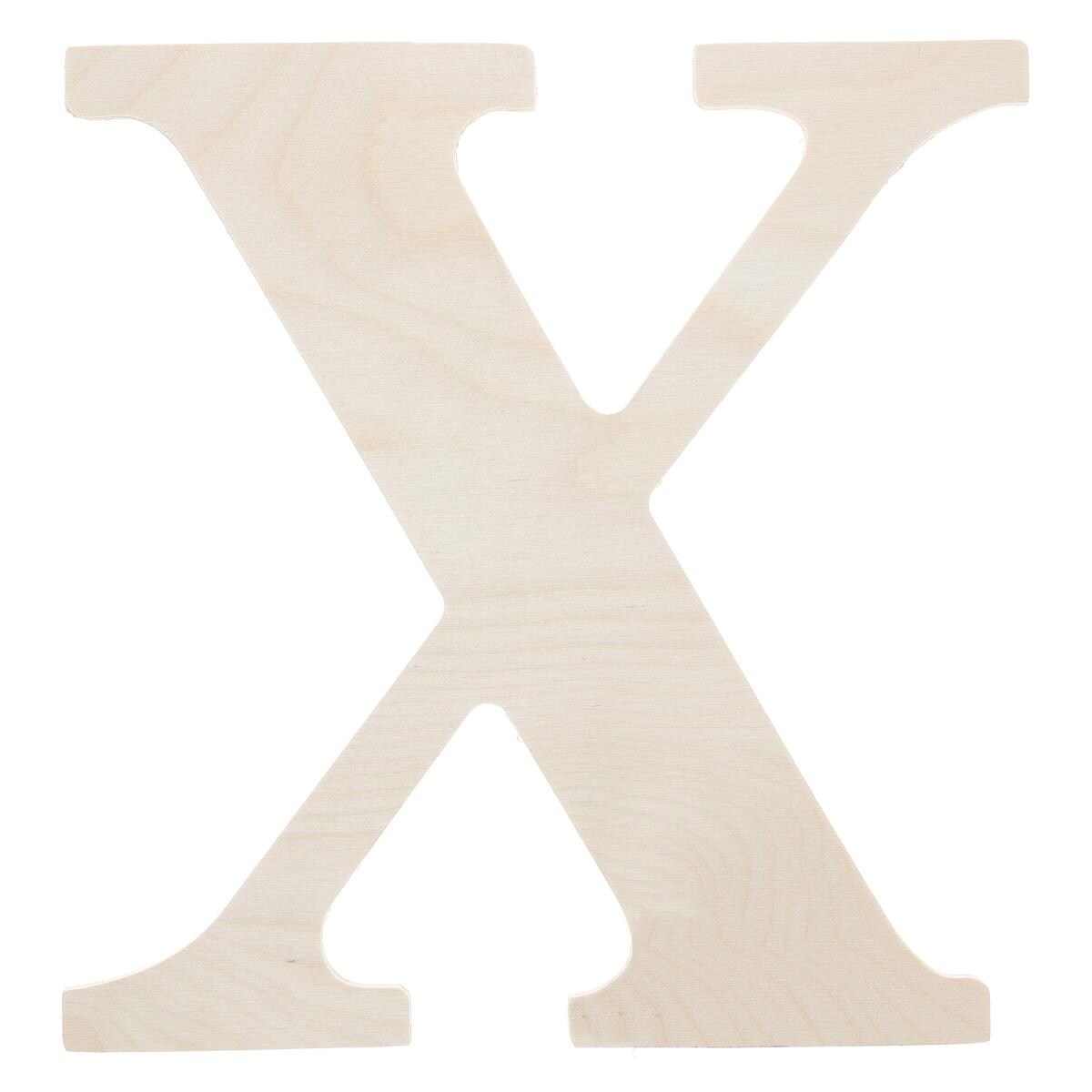 Good Wood By Leisure Arts Letter 9.5" X, Wooden Letters, Wood Letters ...