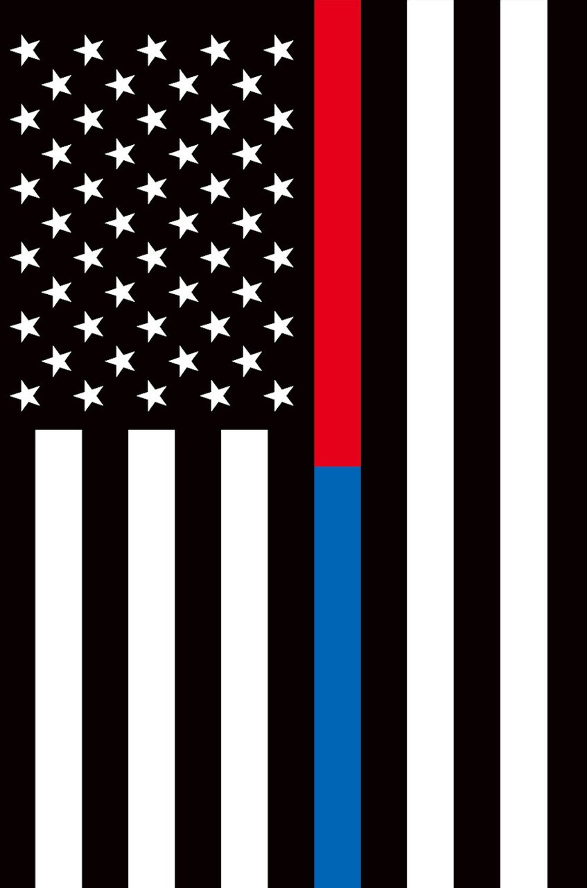 Thin Blue & Red Line Garden Flag, Model: GFBL-G00588 | Michaels