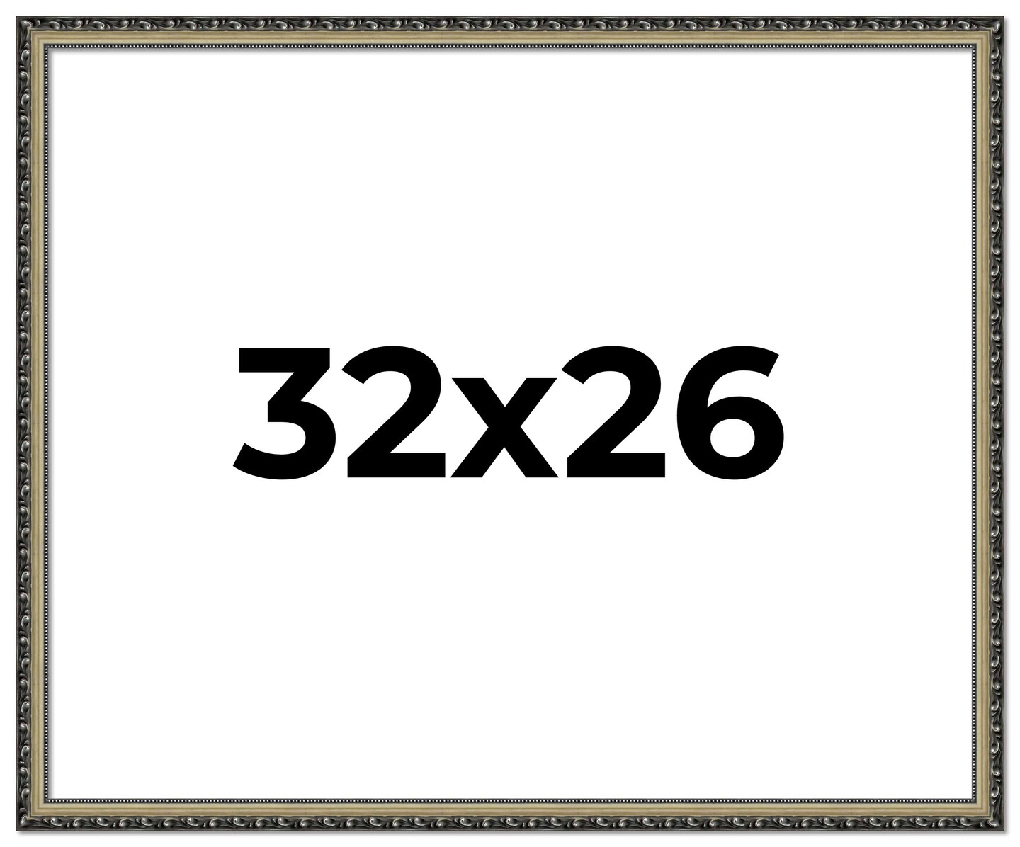 32x26 Solid Wood Antique Picture Frame with UV-Resistant Acrylic & Acid ...