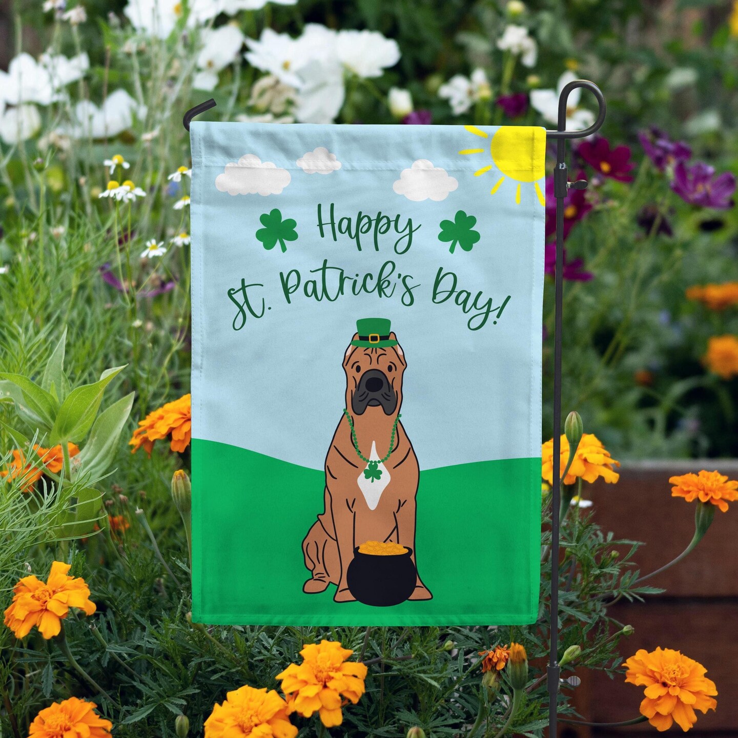 Cane Corso St. Patrick's Day Garden Flag - Pick Your Color ...