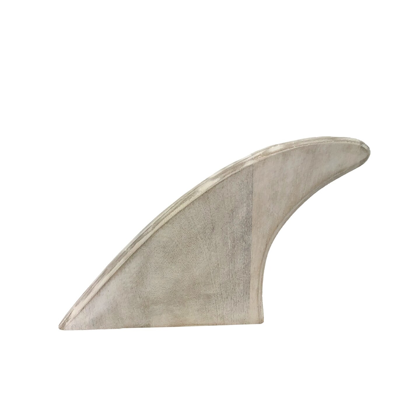 6" x 10" Wood White Washed Decorative Surf Board Fin Figurine | Michaels