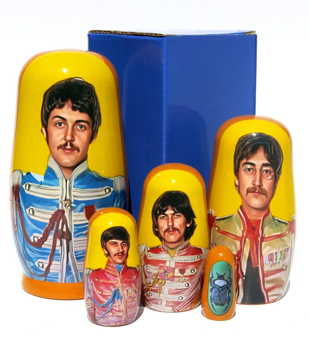 Beatles Paul McCartney 5 PC Sgt. Pepper's Portrait Nesting Doll, 5.75 ...
