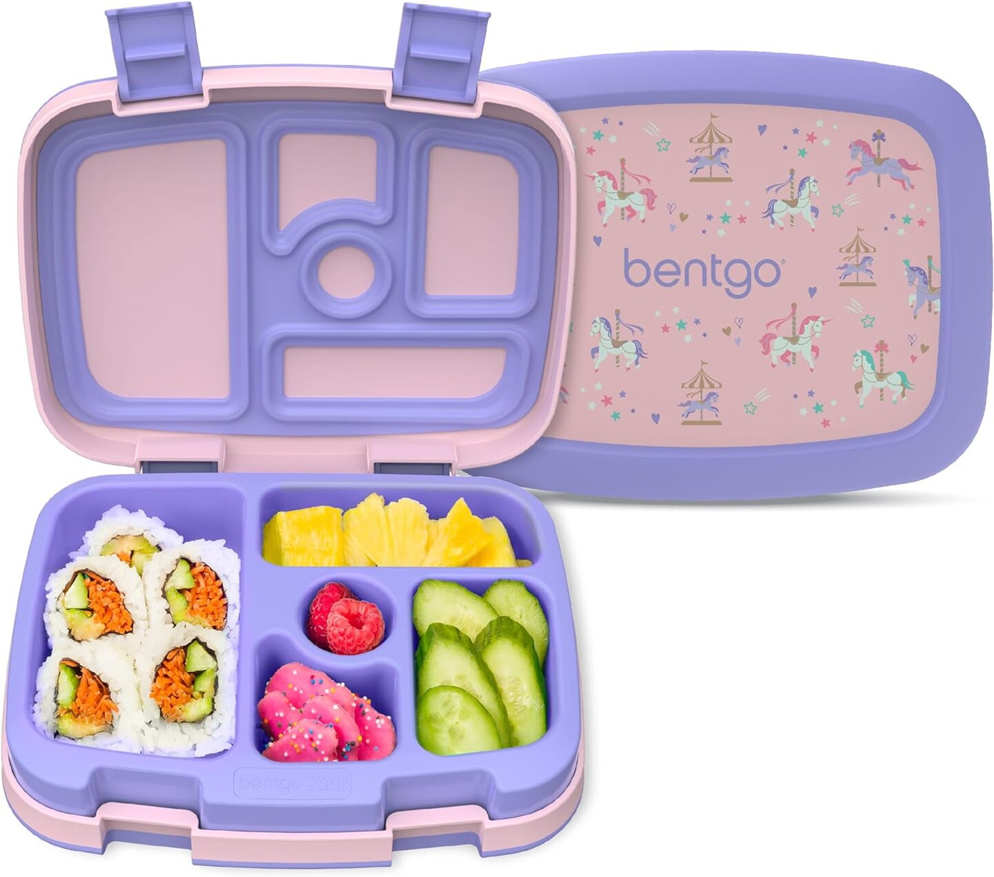 ® Kids Prints Leak-Proof, 5-Compartment Bento-Style Kids Lunch Box ...