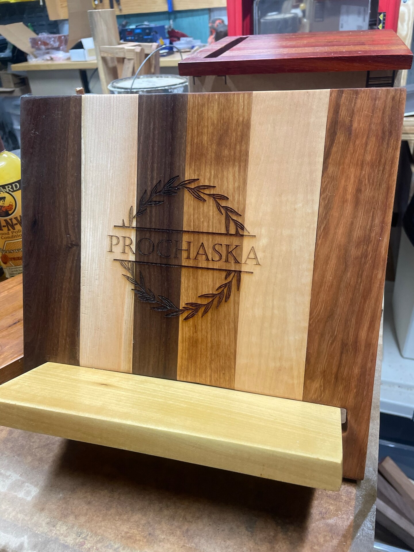 Wood Cookbook Stand, Wood Cookbook Holder, Recipe Book Holder, Cook ...