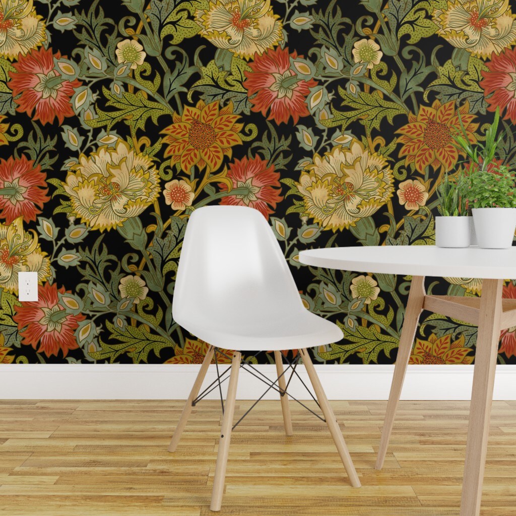 Pre-Pasted Wallpaper 2FT Wide Art Nouveau Folk William Morris Arts And ...