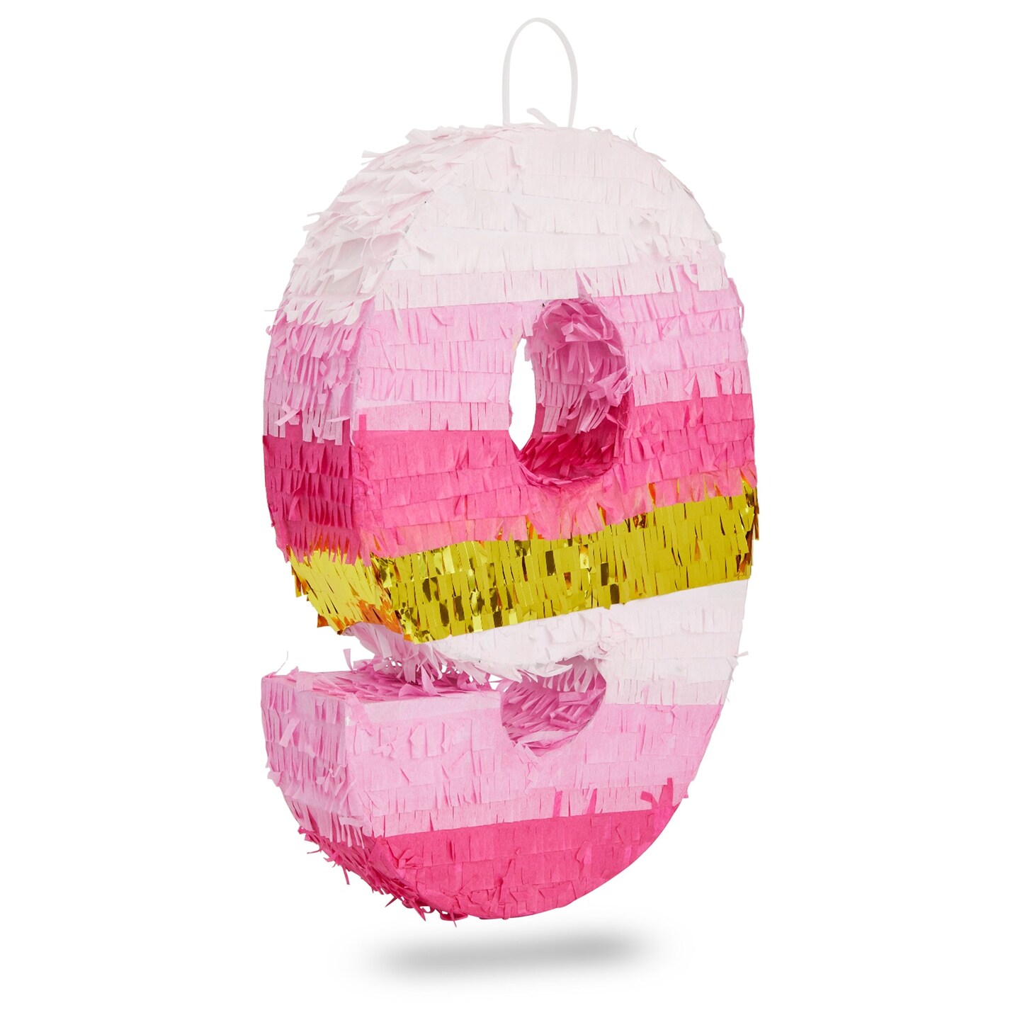 BLUE PANDA Number 9 Pinata, Pink and Gold for Girls Birthday Party ...