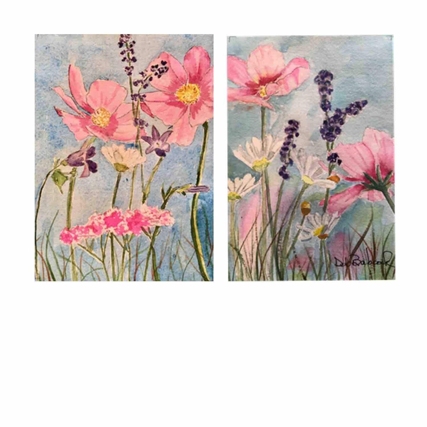 Prints of Two Cosmos Paintings. Gallery Wall Set. | MakerPlace by Michaels