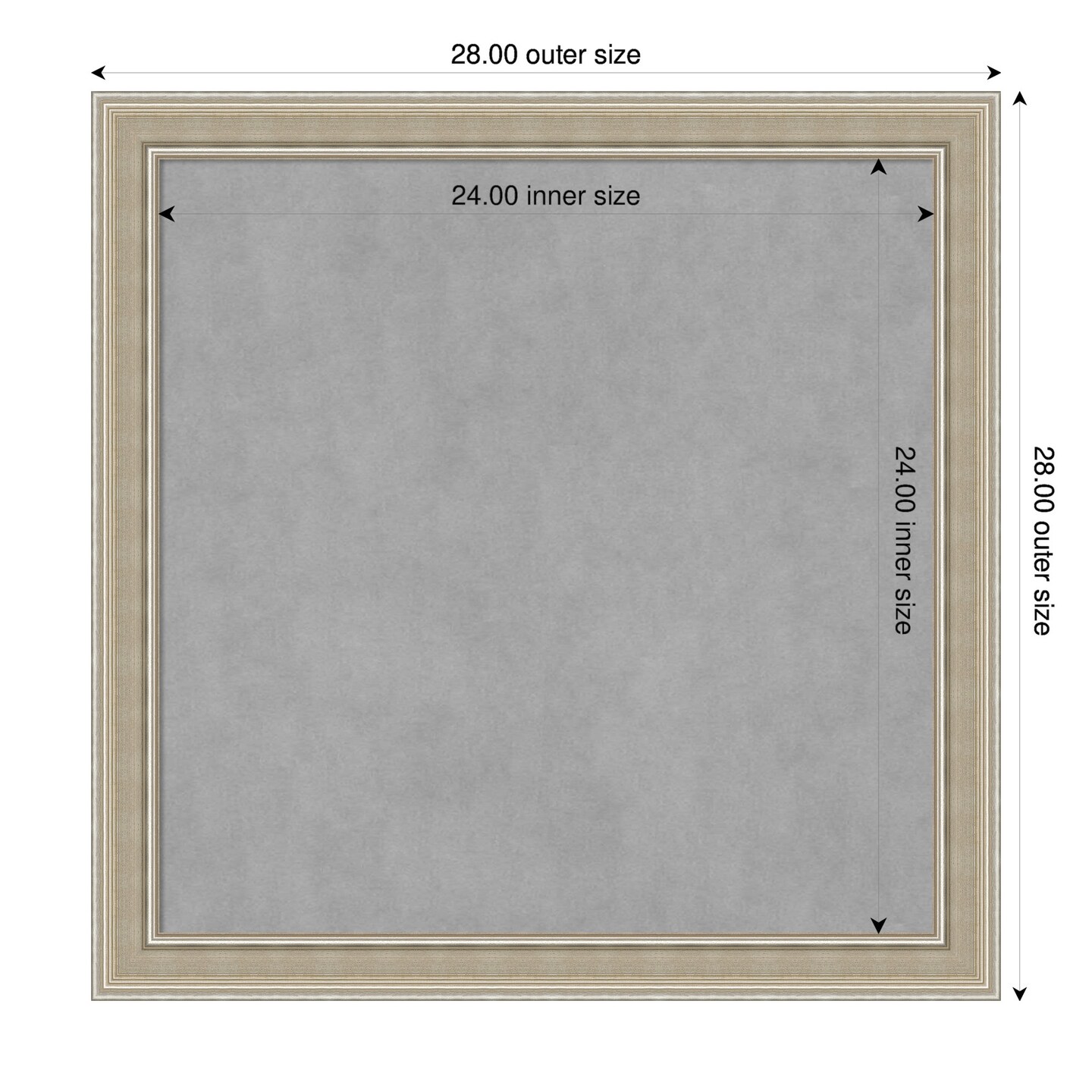 Mezzo Silver Wood Framed Magnetic Board | Michaels