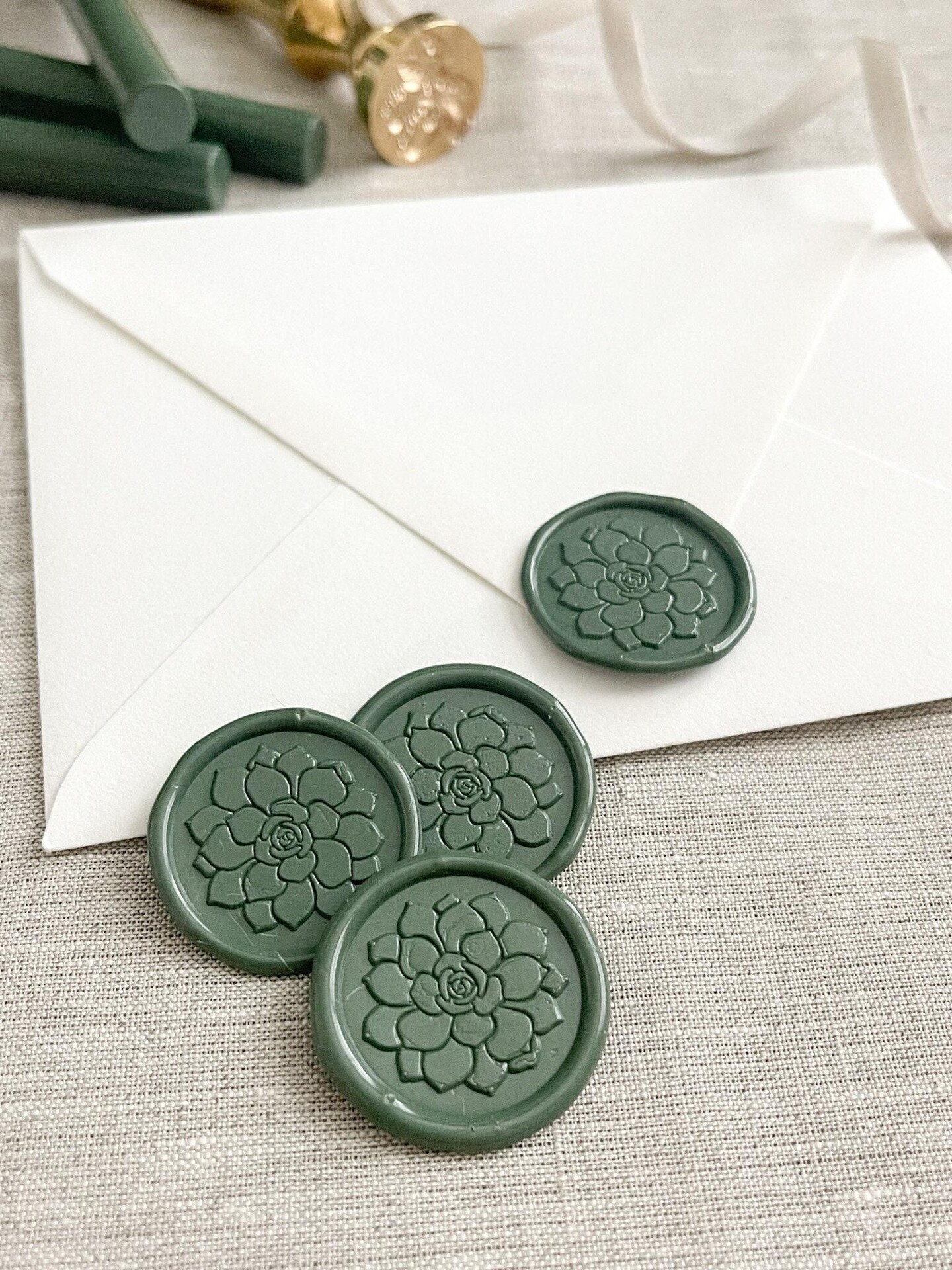 Succulent wax seal, wax seal sticker, self-adhesive wax seal for ...