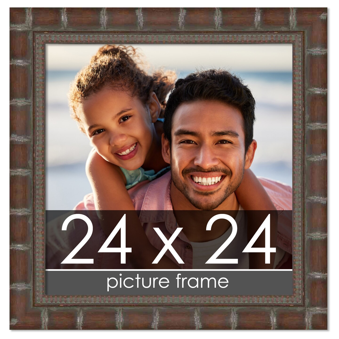 24x24 Modern Bamboo Picture Frame with UV-Resistant Acrylic & Acid Free ...