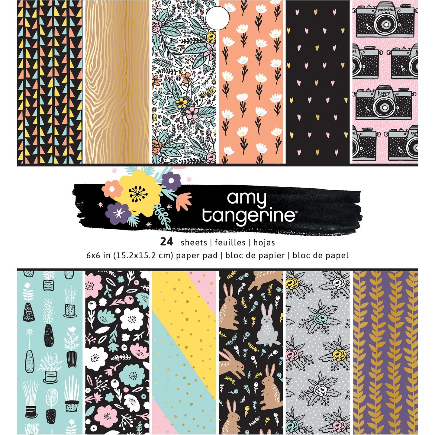 American Crafts Single-Sided Paper Pad 6"X6" 24/Pkg-Amy Tan Shine On ...