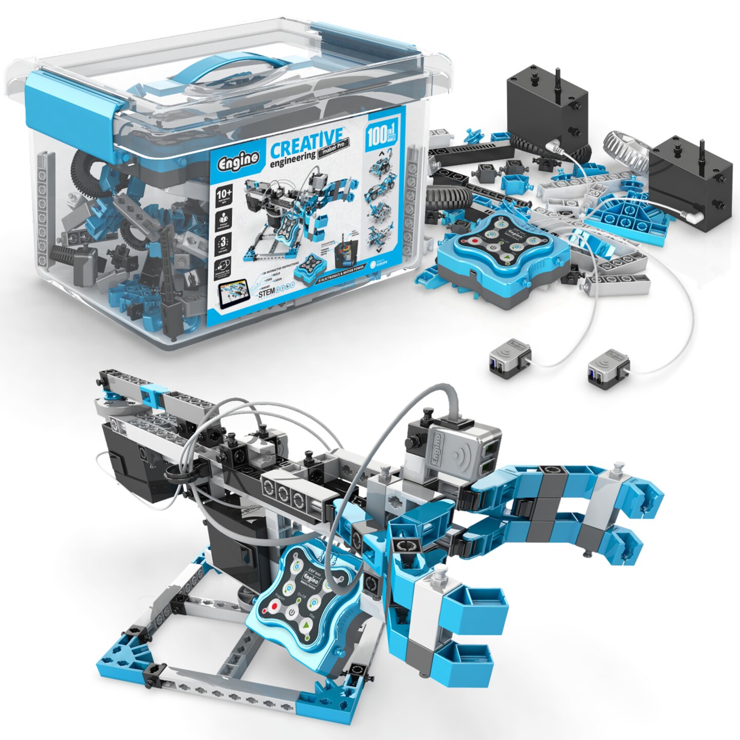 Engino: Creative Engineering: Maker Pro - 100-In-1 Multimodel Toy Brick ...