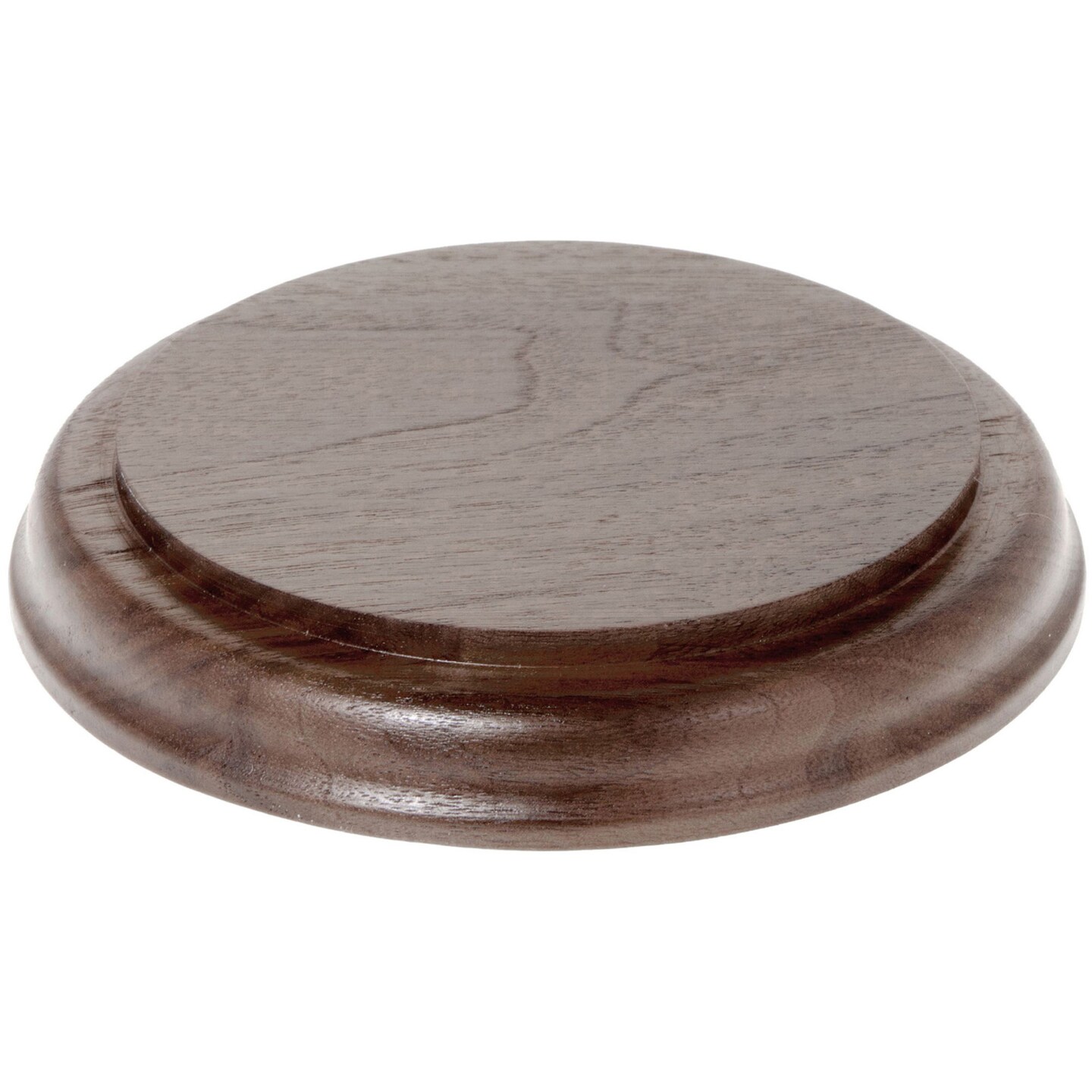 Plymor Solid Walnut Round Wood Display Base with Ogee Edge, 4.75" W x 4 ...