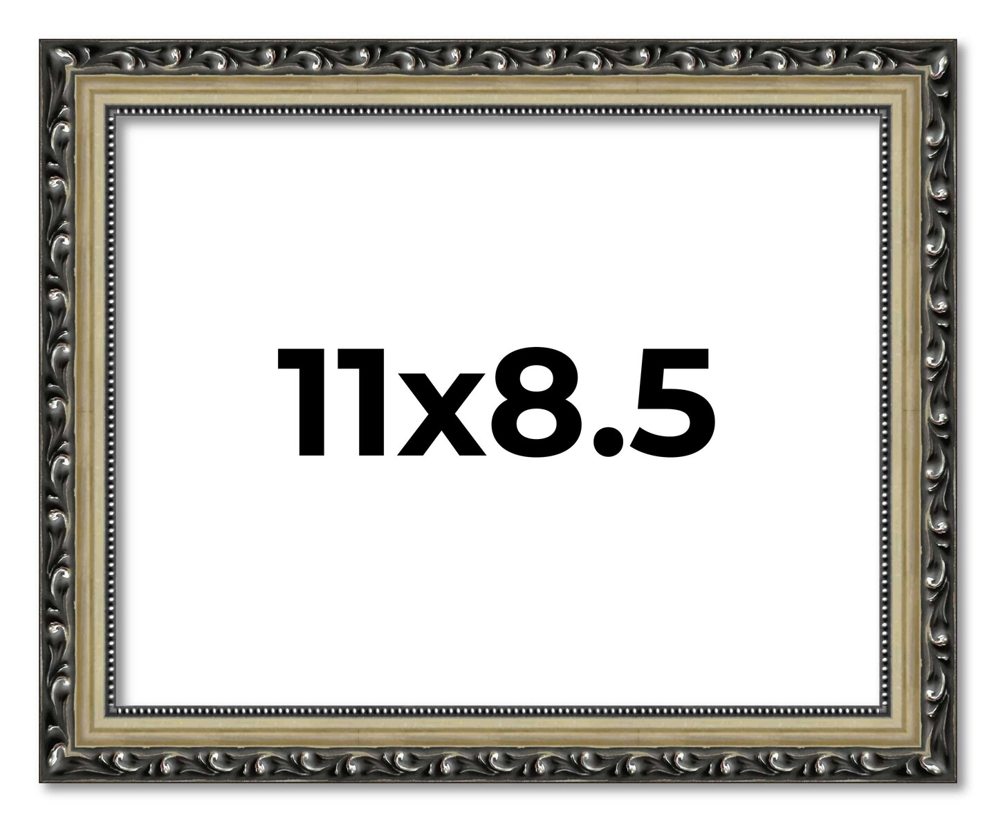11x8.5 Solid Wood Antique Picture Frame with UV-Resistant Acrylic ...