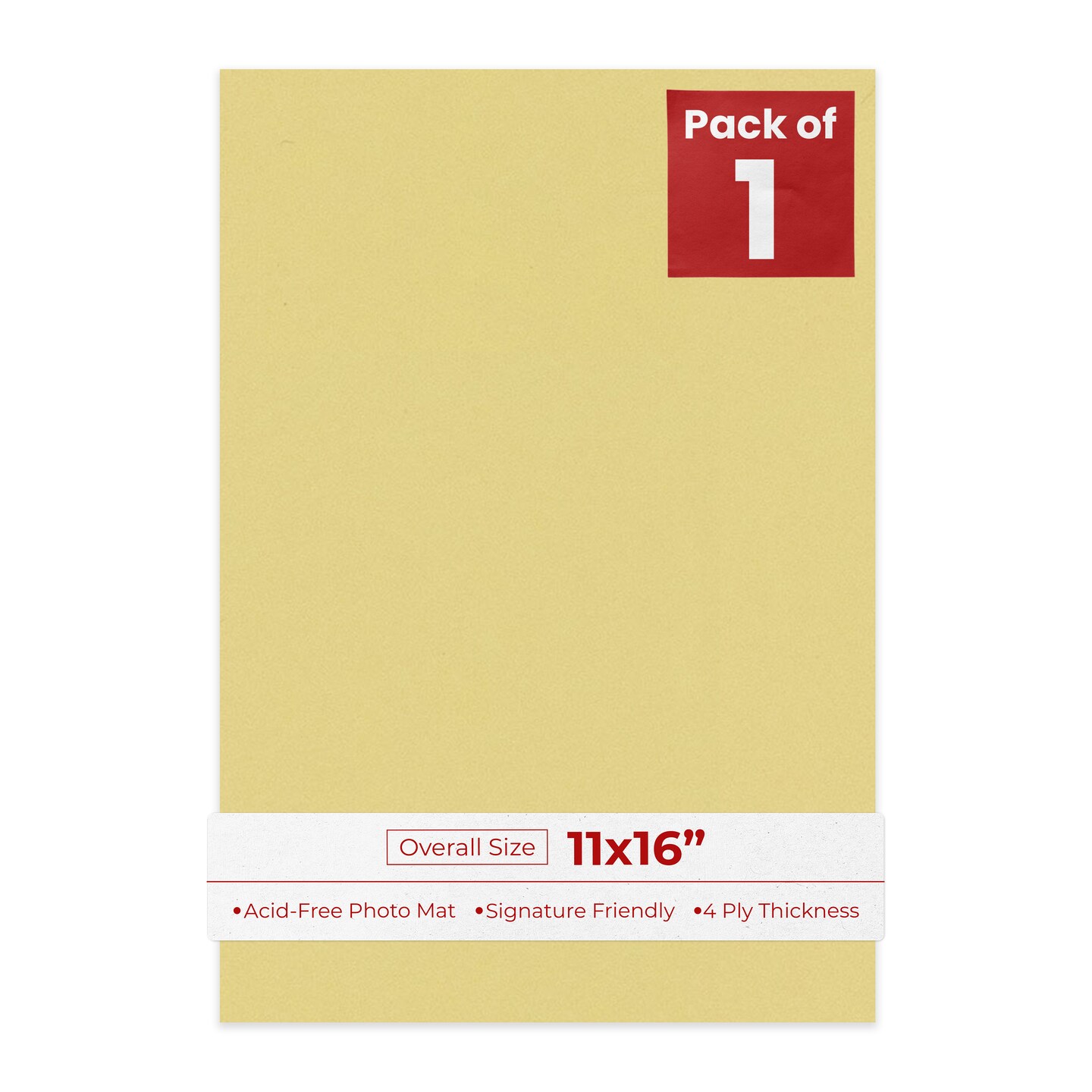 Soft Yellow 11x16 Uncut Mat Board - Blank Sheets, No Opening, Color ...