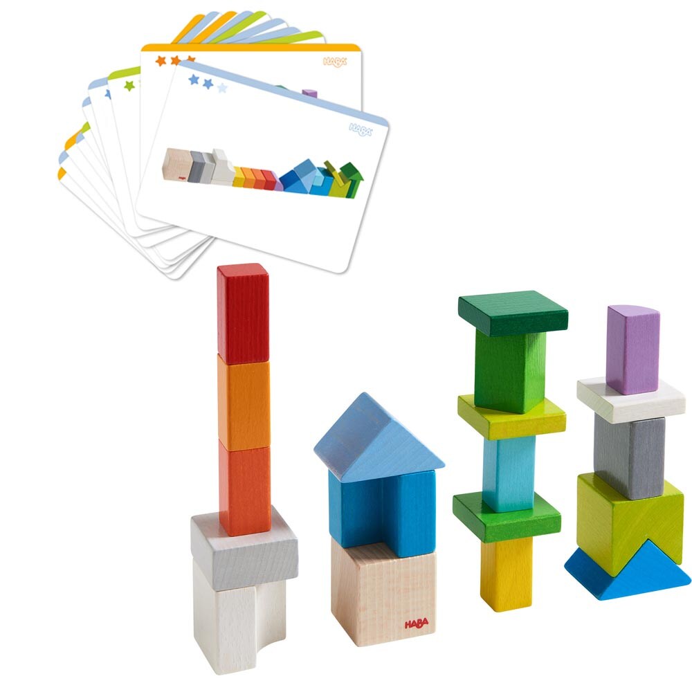 HABA Chromatix Wooden Blocks – 3D Arranging & Stacking Toy for Toddlers ...