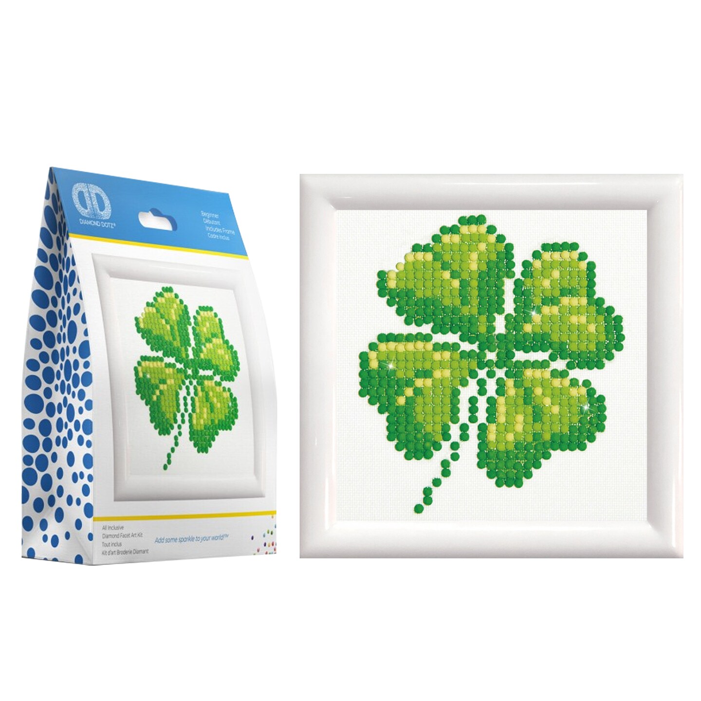 Diamond Dotz Four Leaf Clover Kit with Frame Lucky Diamond Painting ...
