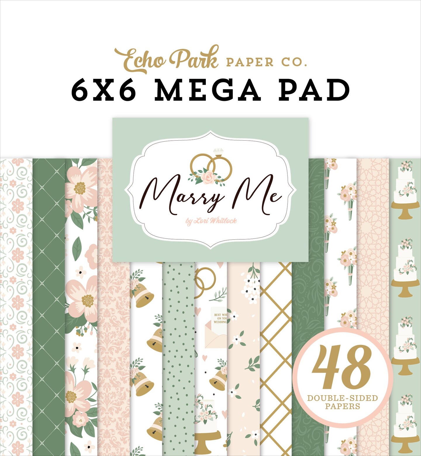 Echo Park Double-Sided Mega Paper Pad 6"X6"-Marry Me | Michaels