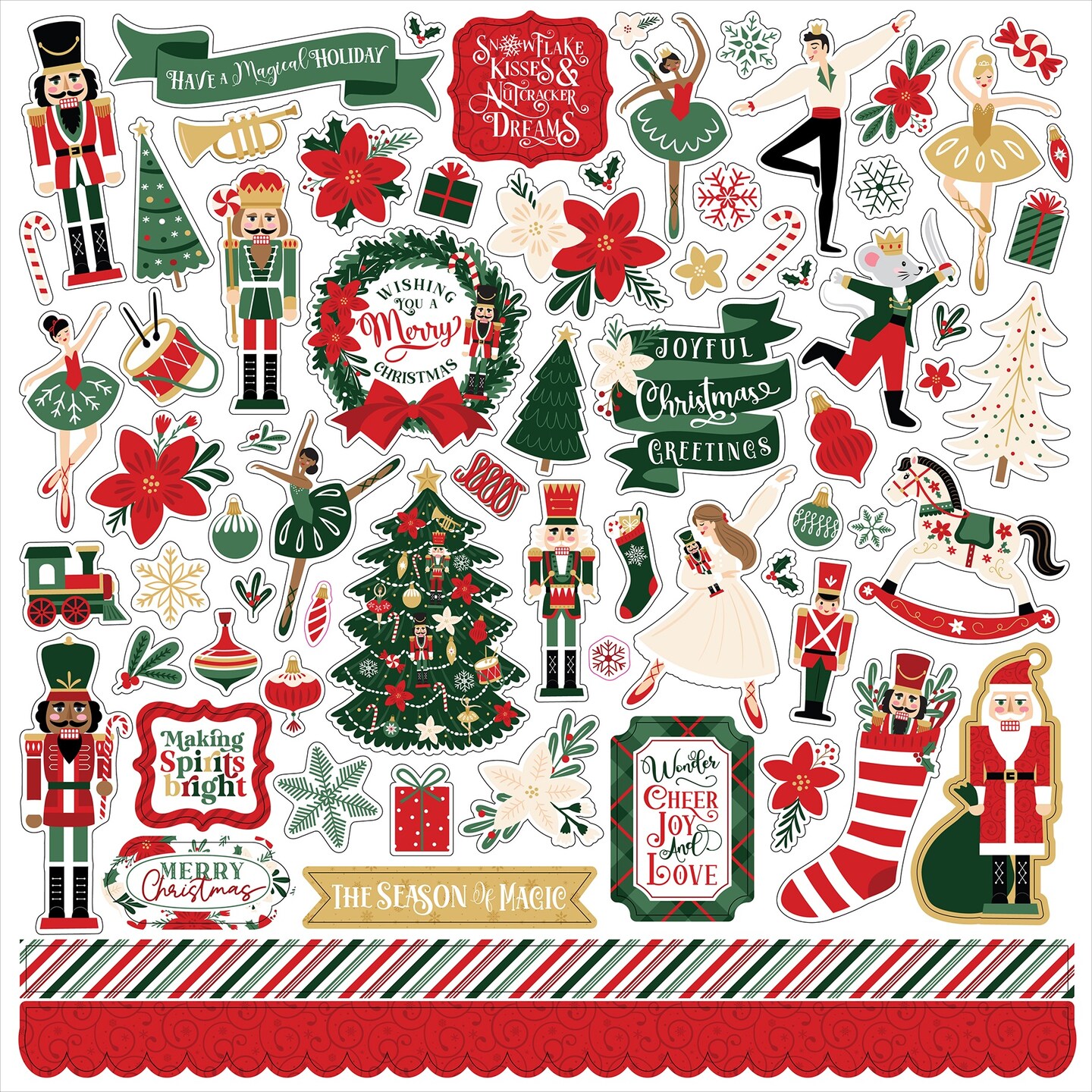 Nutcracker Cardstock Stickers 12"X12"-Elements | Michaels