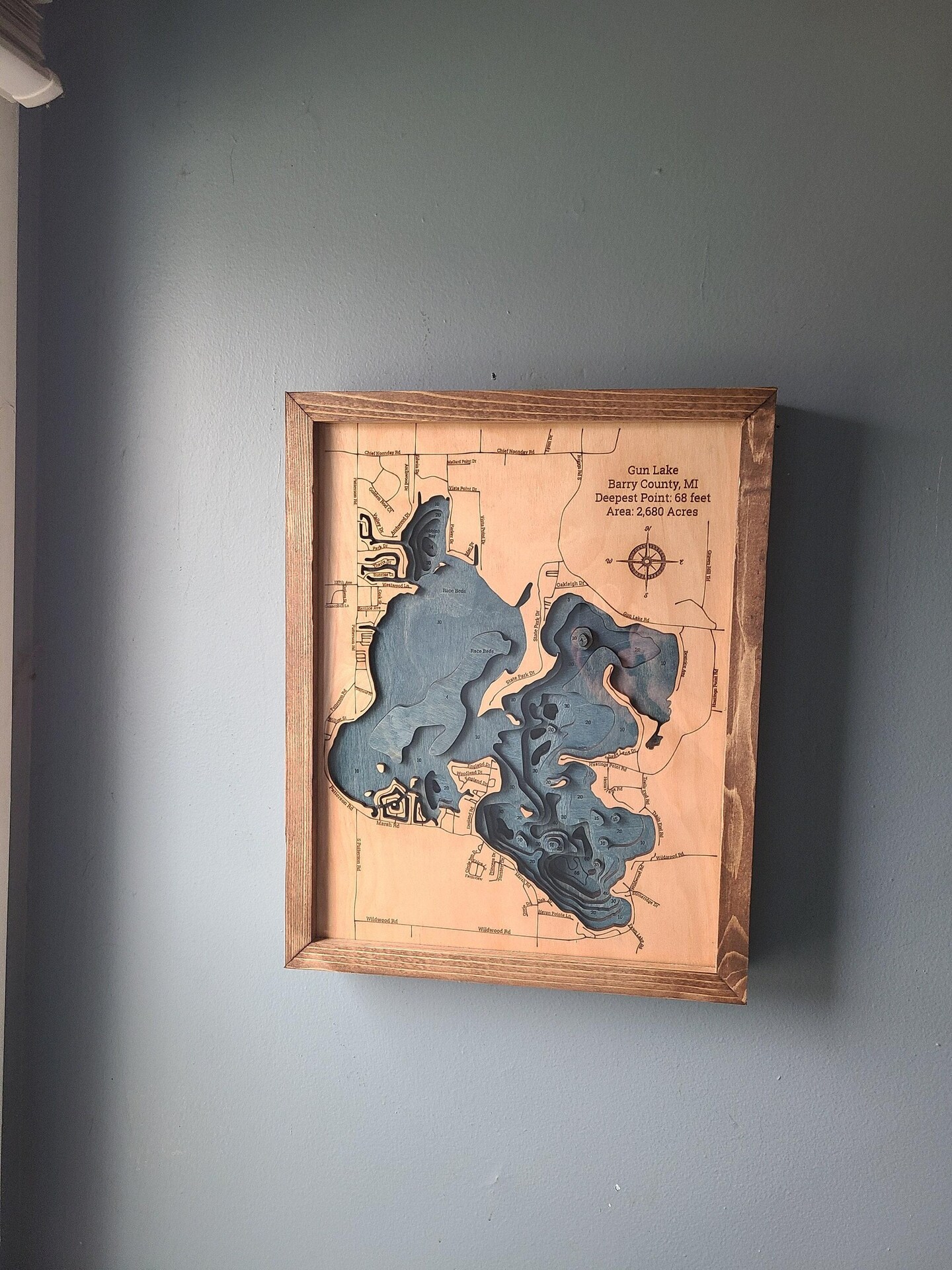 Gun Lake 3d Wood Map | MakerPlace by Michaels