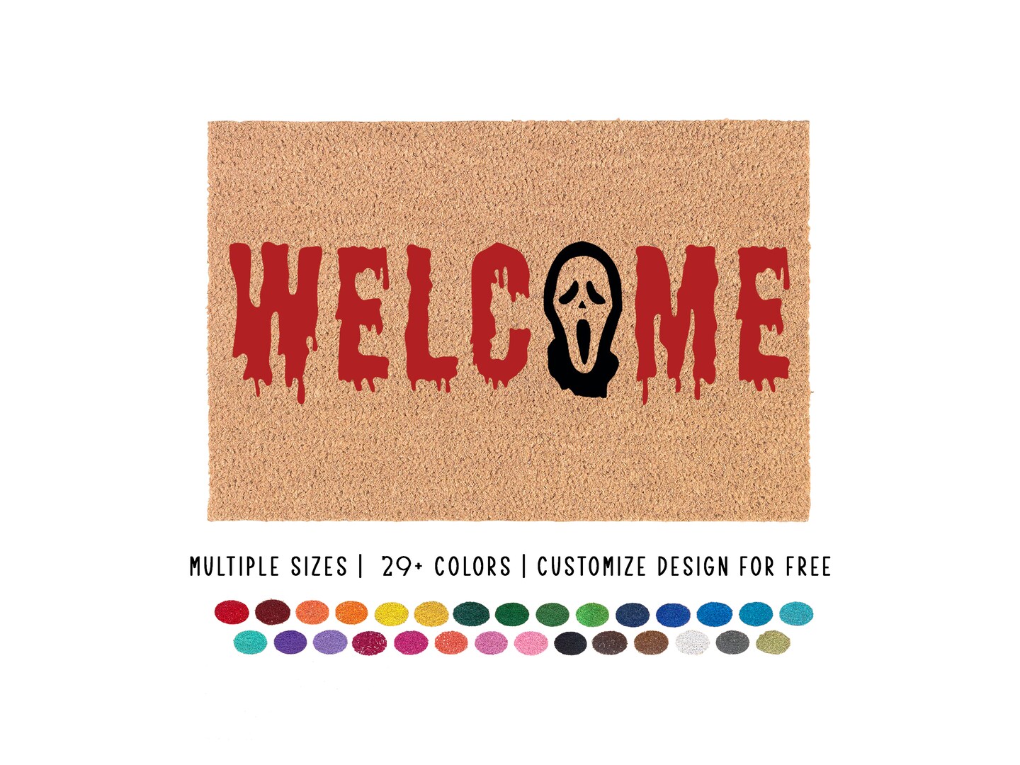 Scream Doormat, Scream Welcome Mat, Horror Movie Door Mat, Halloween ...