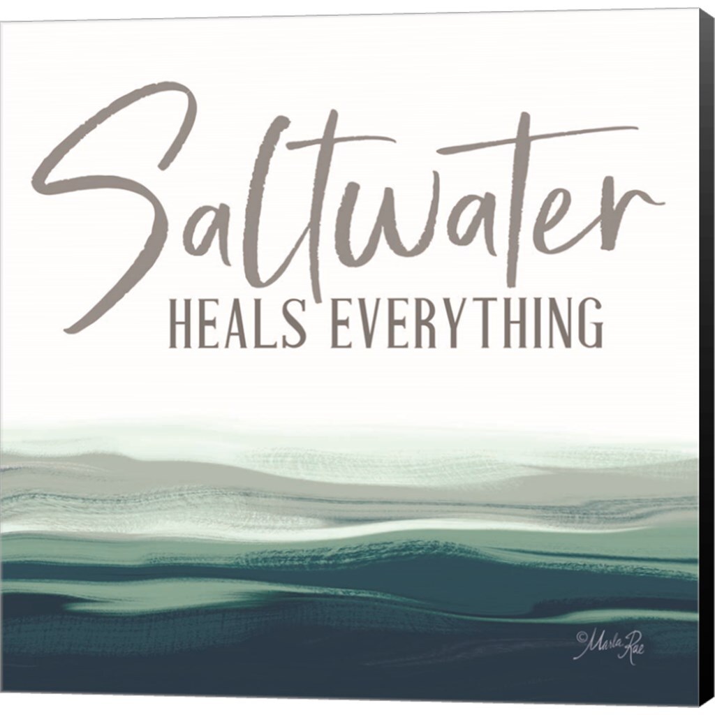 Saltwater Heals Everything by Marla Rae 12" x 12" Canvas Wall Art | Michaels