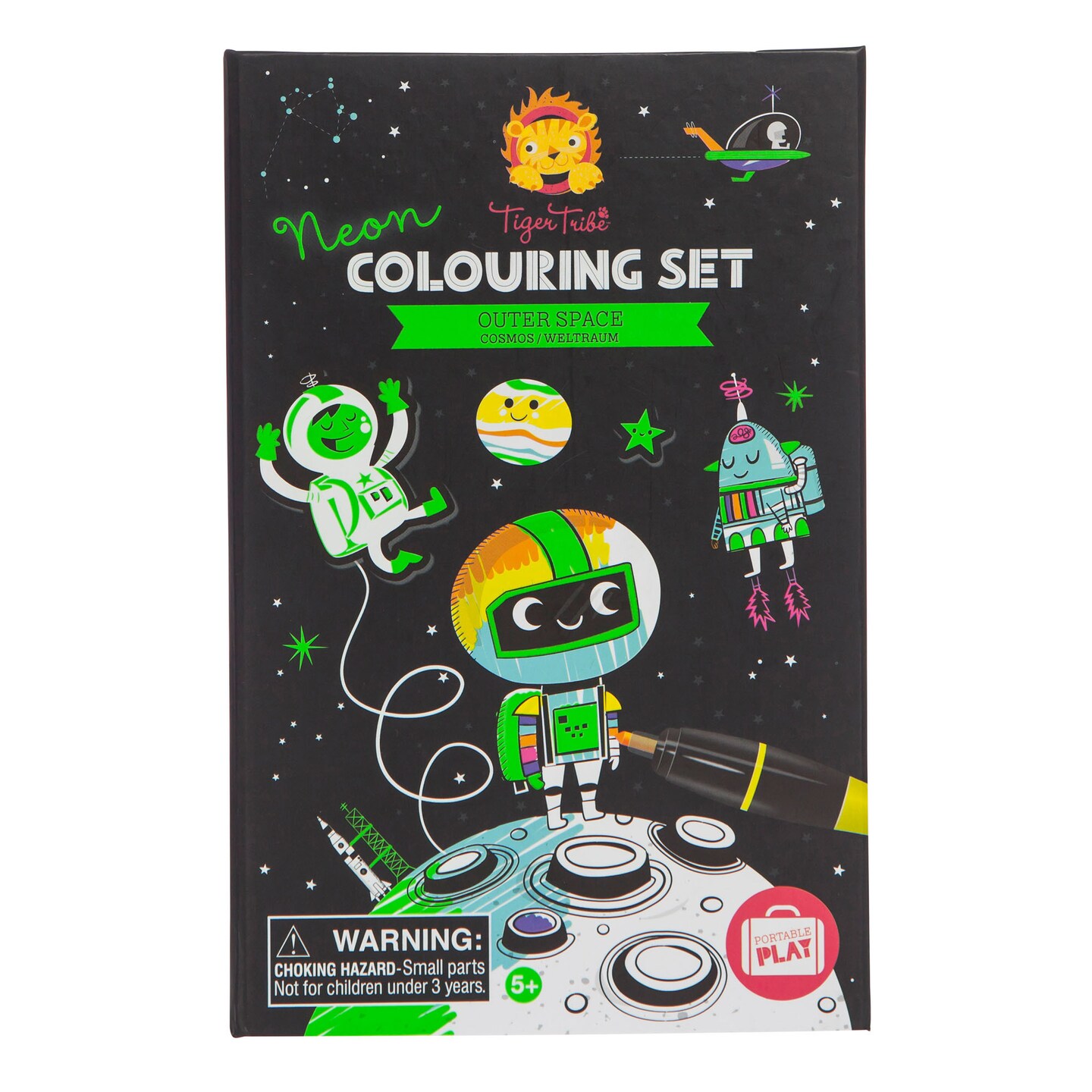 Tiger Tribe: Neon Coloring Set - Outer Space - Activity Set w/ Stickers ...