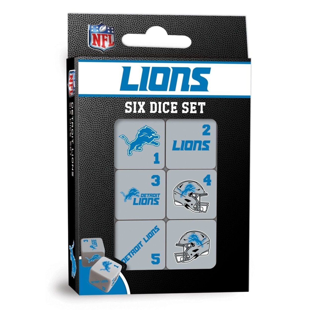 Masterpieces Detroit Lions Dice Set 19Mm 6-Piece Gaming Dice Nfl Team ...