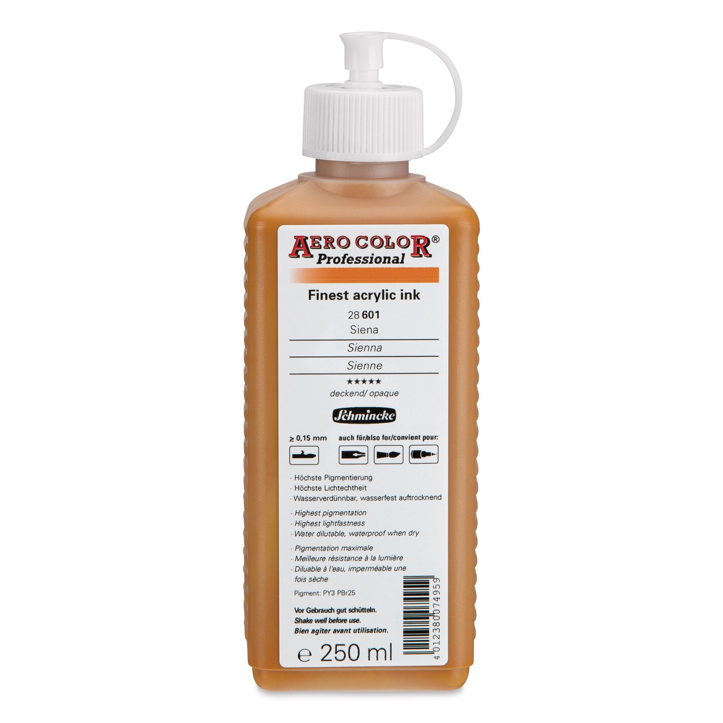 Schmincke Aero Color Professional Airbrush Color - 250 ml, Sienna ...