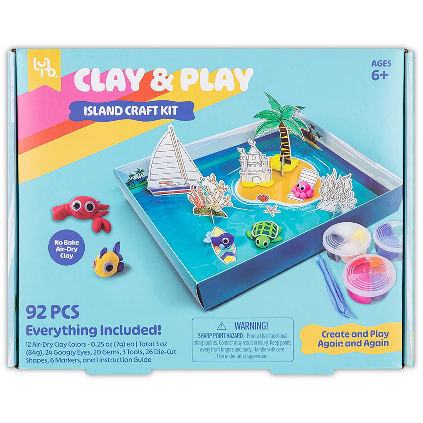 Little Yellow Bicycle: Clay & Play: Island Adventure Craft Kit - 92pcs ...