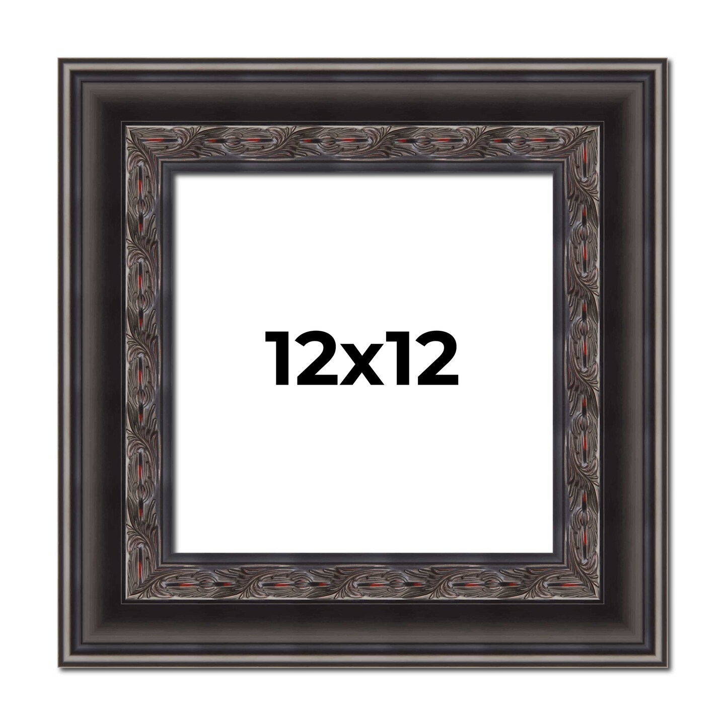 12x12 3.5" Wide Ornate Picture Frame with UV-Resistant Acrylic & Acid ...