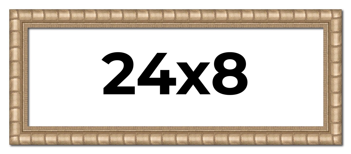 24x8 Modern Bamboo Picture Frame with UV-Resistant Acrylic & Acid Free ...