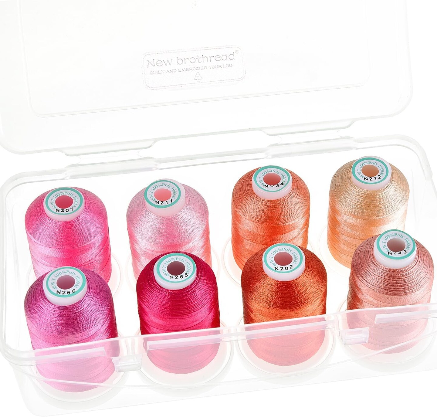 - 20 Options - 8 Snap Spools of 1000M Each Polyester Embroidery Machine ...