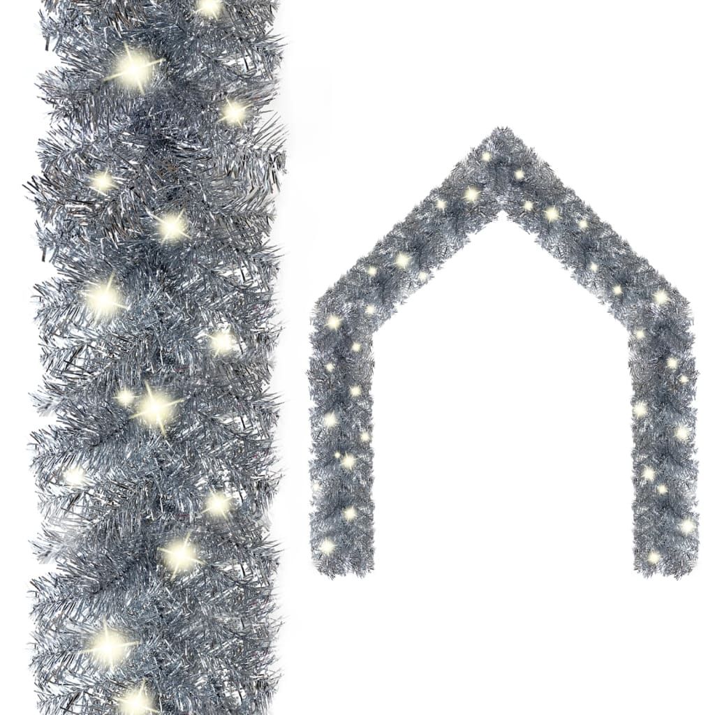 Edge Collections – Christmas Garland with LED Lights in Gold – 1 Piece ...