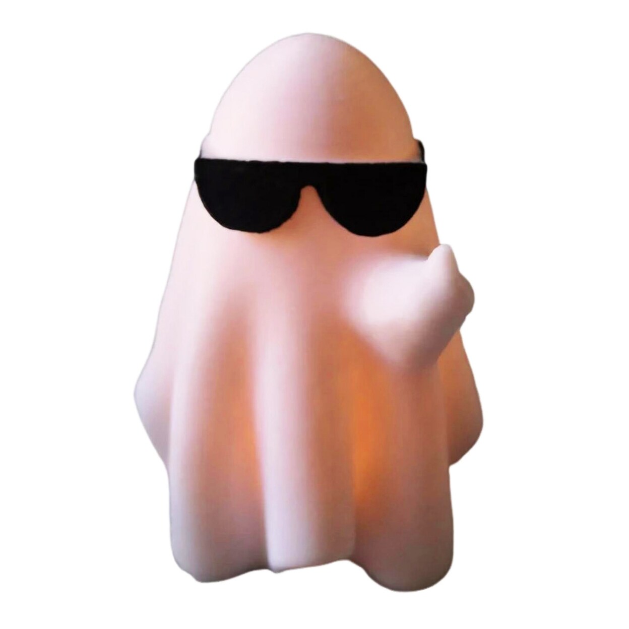 Halloween Ghost Figurine With Light Middle Finger Sunglasses Ghost ...