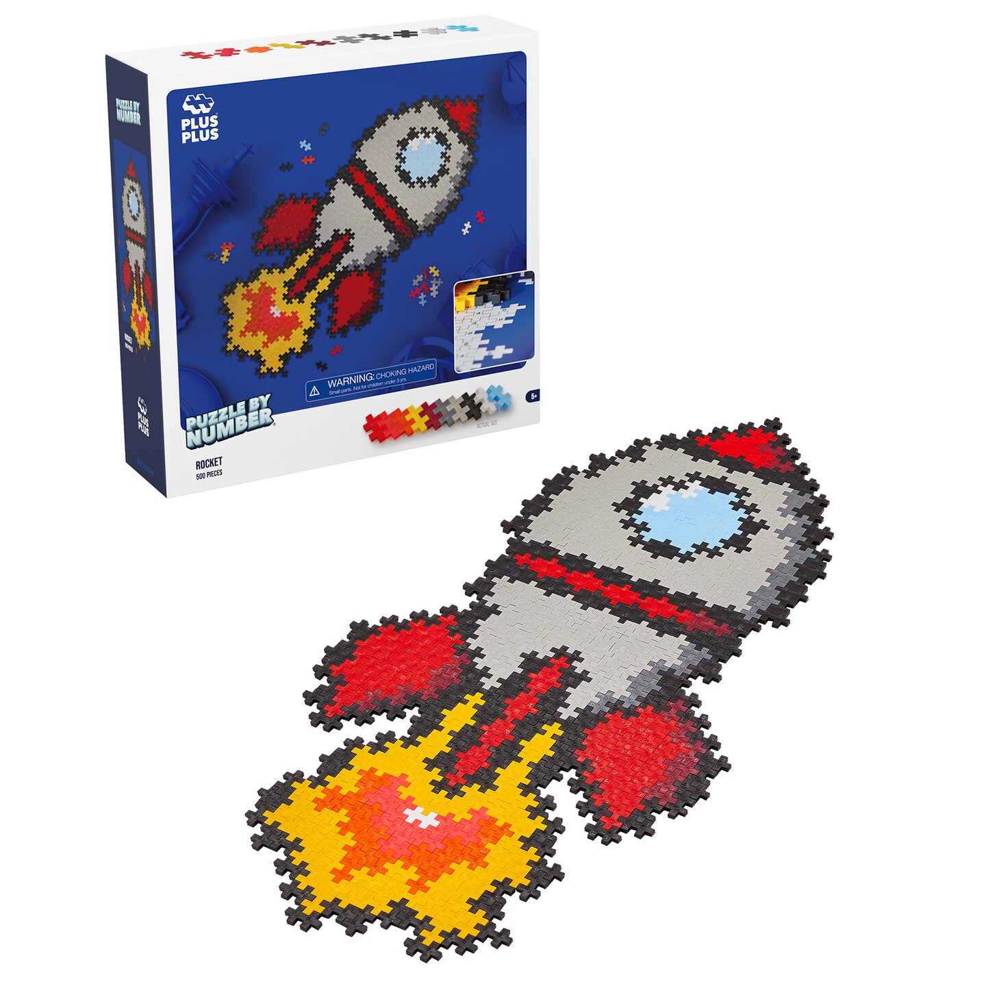 Plus-Plus: Puzzle by Number - Rocket- 500 Piece - Color To Number ...
