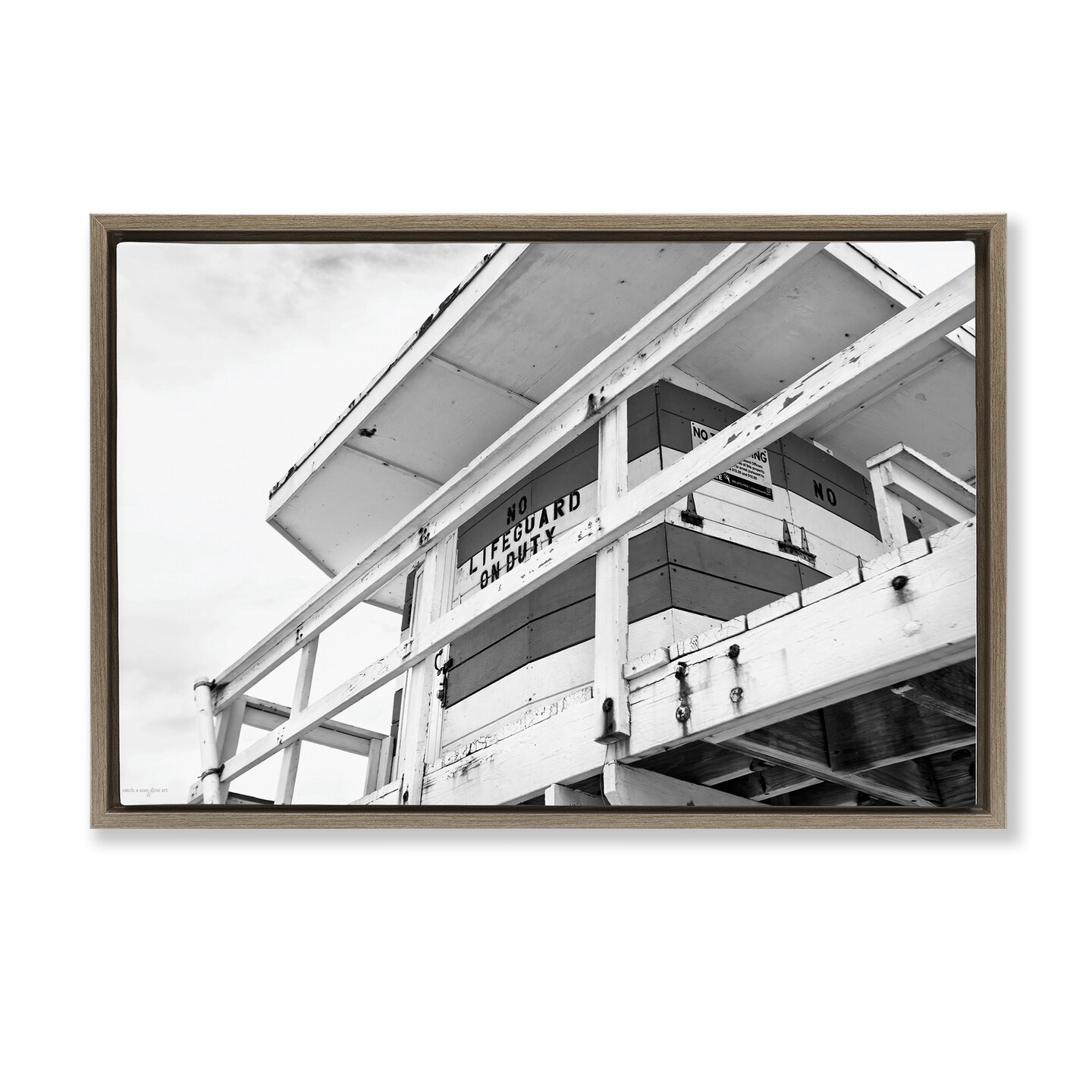 Stupell Industries Lifeguard Building on Beach Floating Frame Design by ...
