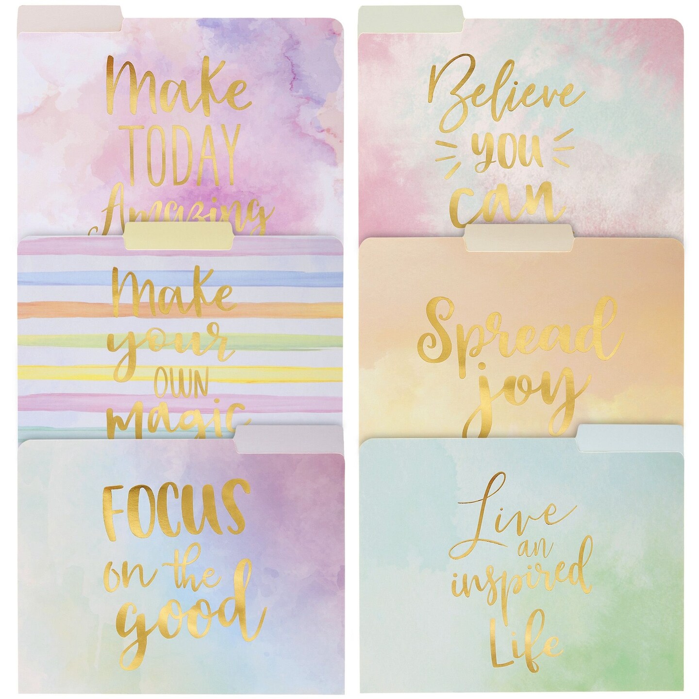12 Pack Decorative File Folders, Letter Size for Women, Cute Pastel ...