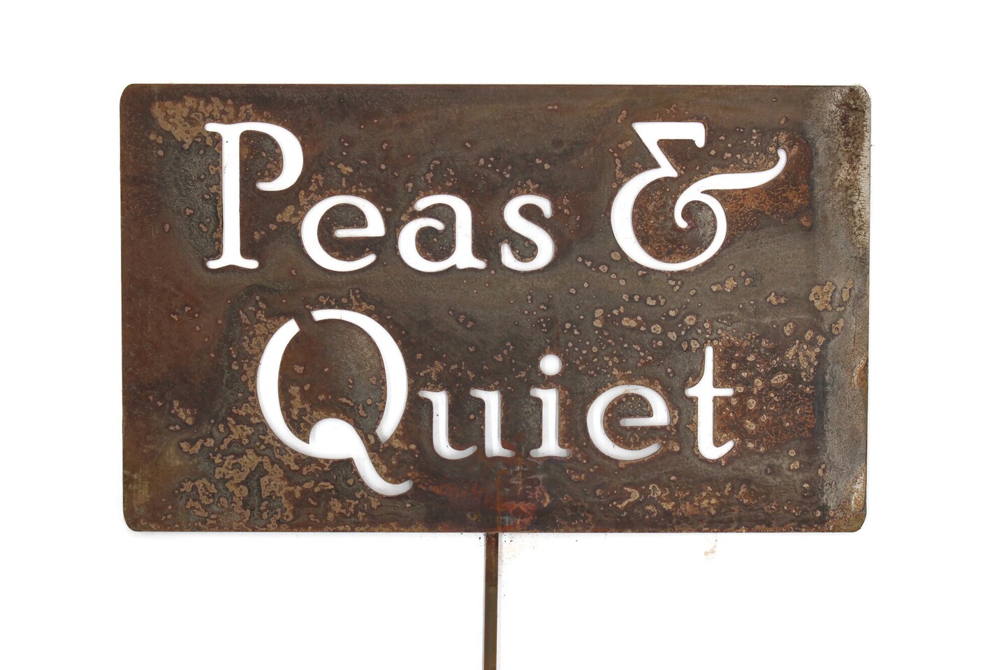 Peas and Quiet Metal Garden Stake Sign 20 to 48 Inches Tall ...
