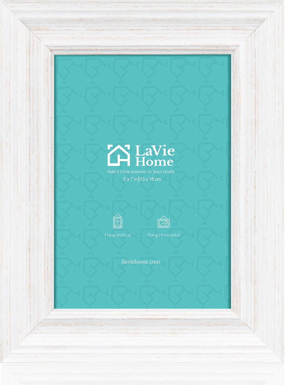 5x7 Picture Frames (1 Pack, Distressed White) Rustic Photo Frame Set ...