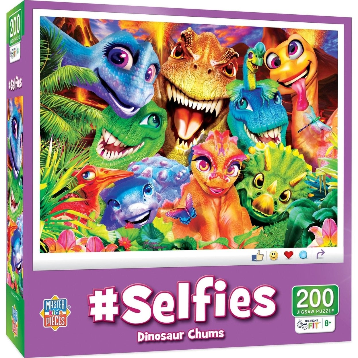 Dinosaur Chums 200 Piece Jigsaw Puzzle Selfies 19X14 Inches Ages 8 ...