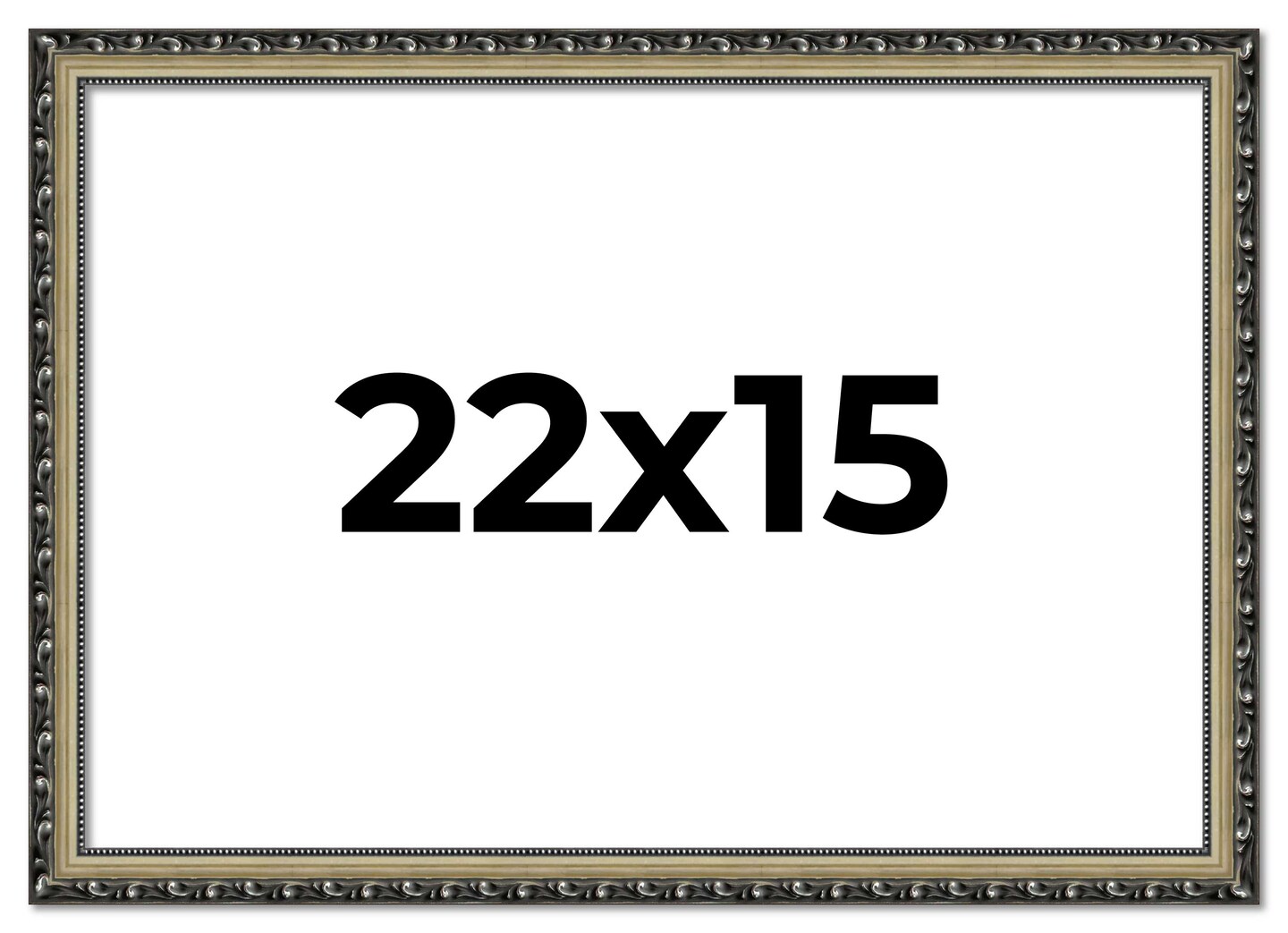 22x15 Solid Wood Antique Picture Frame with UV-Resistant Acrylic & Acid ...