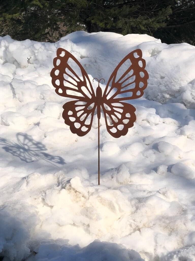 Butterfly Statue, Metal Butterflies, Metal Yard Art, Lawn Art, Garden ...