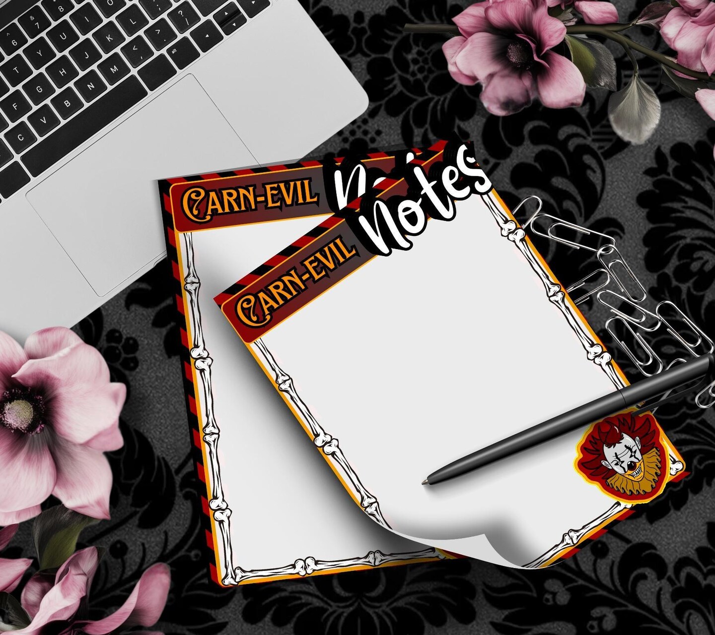 Blank Carn-Evil Tear-Off Notepad – 50 Sheets of Creepy Carnival-Themed ...