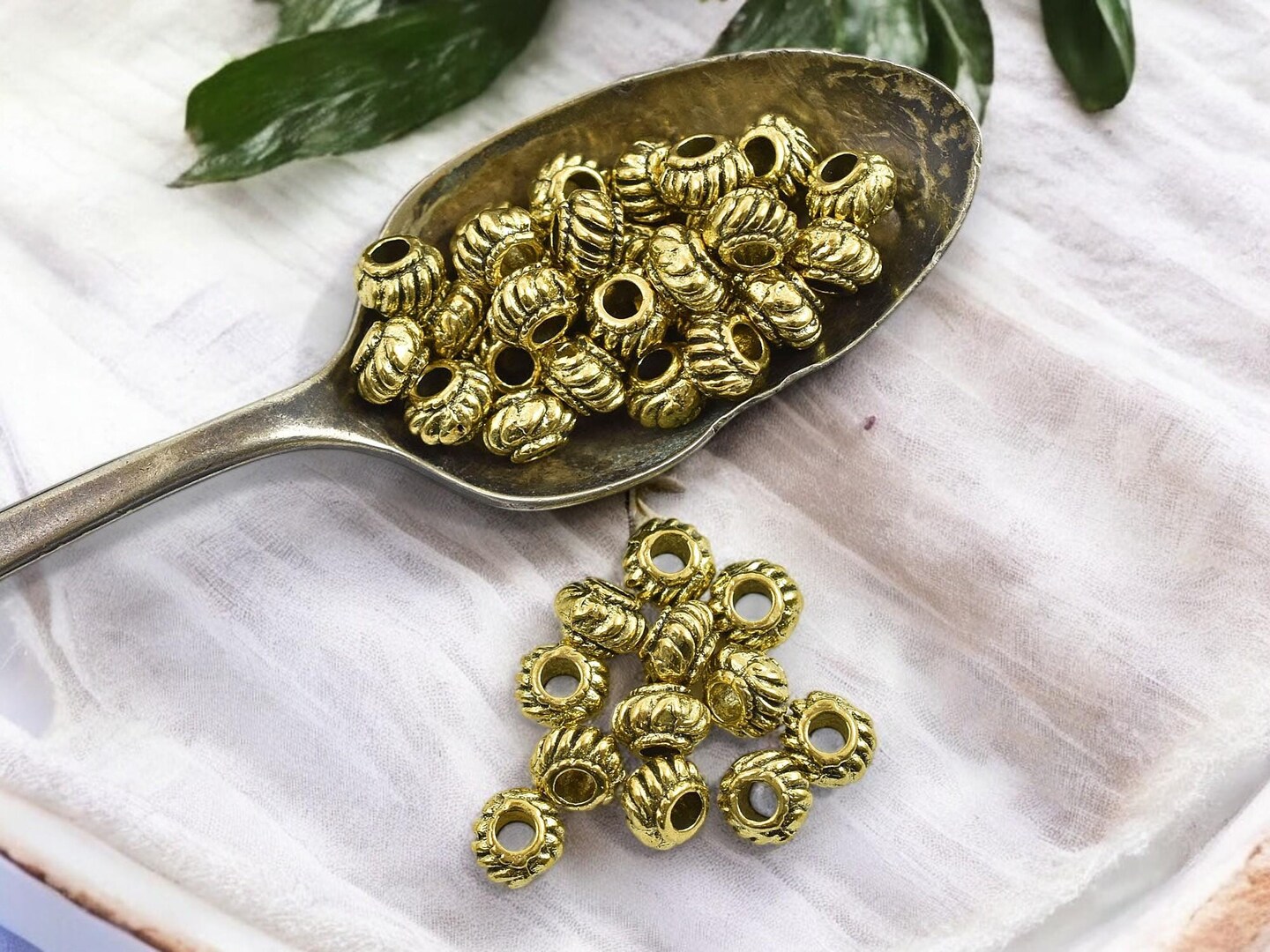 *50* 5x6mm Antique Gold Lantern Spacer Beads | Michaels