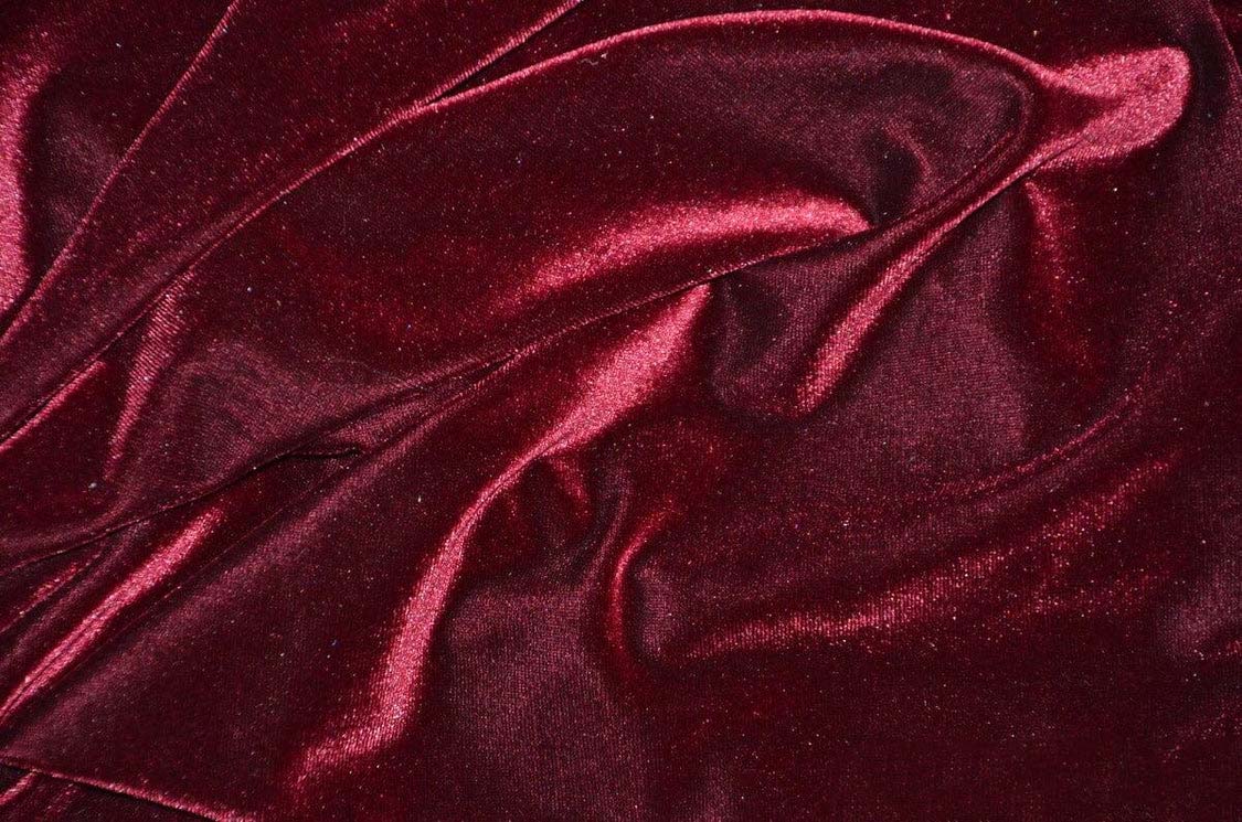 1 Yard Soft Plush Stretch Velvet Spandex Velour for Apparel Costume ...