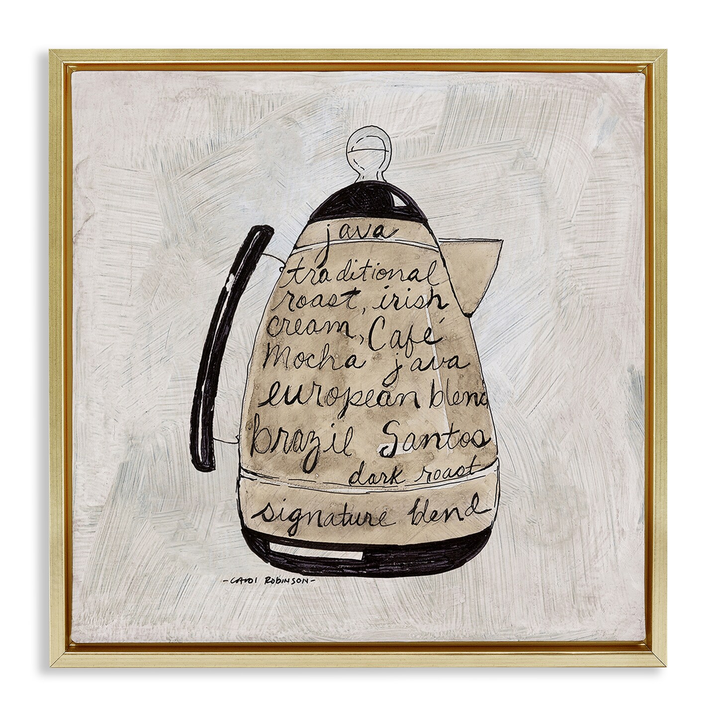 Stupell Industries Vintage Coffee Kettle Phrases Floating Frame By ...